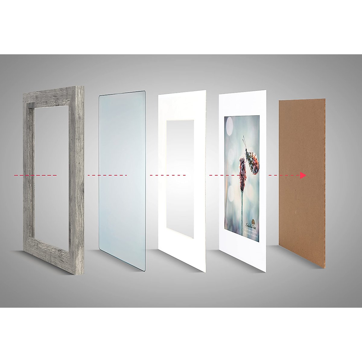 Scholartree Grey 11x14 Picture Frame set of 2,Display 11x14 without Mat or 8x10 with Mat，Wall Gallery Photo Frames