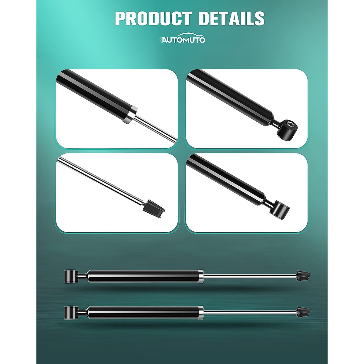 Shocks for Ford,AUTOMUTO Shocks Absorbers Kit 2x Rear Shock Sets Fits 2011 2012 2013 2014 2015 2016 for Ford Fiesta,2011 2012 2013 2014 for Mazda 2 Auto Shocks 348018