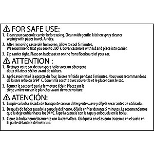 DII Christmas Holiday Insulated Casserole Carrier, 10x16x3", Perfect for Holidays, BBQ's, Potlucks, Parties, To Go Lunches, Craft/Dish Storage & Monogramming-Snowflakes