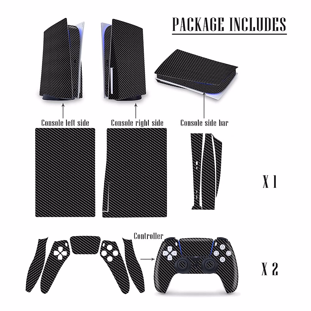 TANOKAY PS5 Console Skin and Controller Skin Set | Anime Sukuna & Yuji Itadori | Matte Finish Vinyl Wrap Sticker Full Decal Skins | Compatible with Sony PlayStation 5 Disc Version