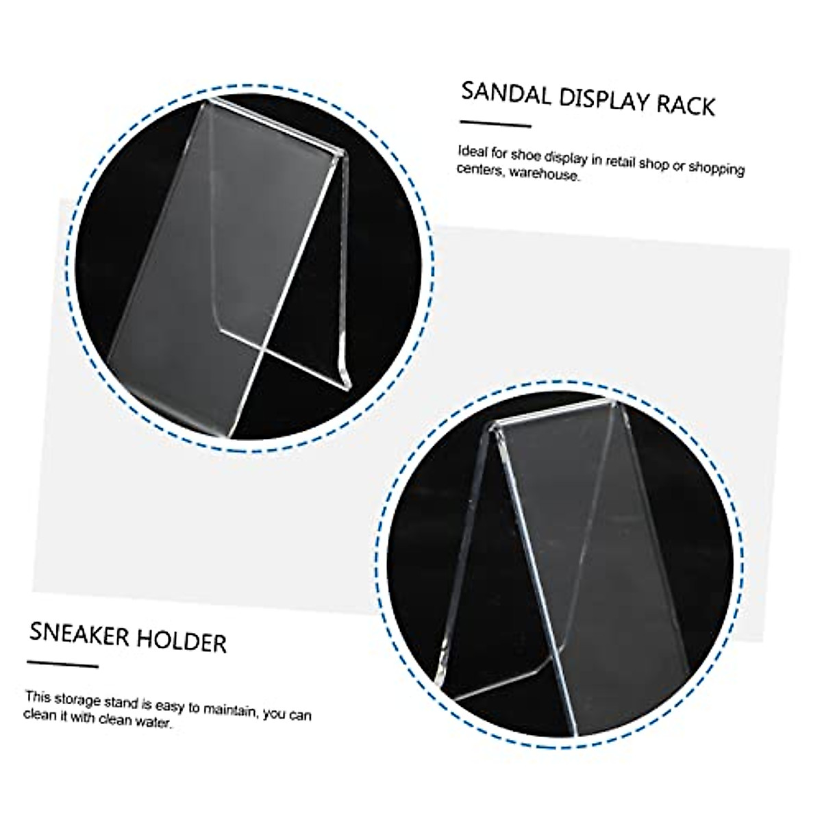 EXQUIMEUBLE 2pcs Shoe Support Shoe Rack Shoes Rack Show Rack Sneaker Holder Shoe Display Stand Shoe Display Rack Sneaker Stand Sandal Stand Bracket Acrylic Men and Women Children's Shoes