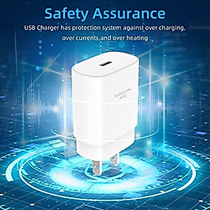 Fast Type C Charger,USB C Charger Block, Fast Samsung Charger Type C Fast Wall Charger 25W PD Adapter Plug Block for Samsung Galaxy S21/S21+/S21Ultra/Z Fold 3/Z Flip 3/Note 20/iPhone 13/13 Pro/12/iPad