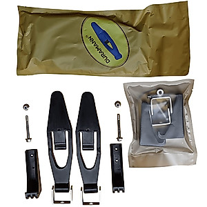 Kenworth Peterbilt Hood Latch assembly kit/set L56-0001 -comes with polished stainless steel brackets