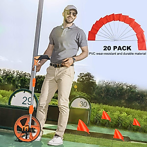 Zozen Distance Measuring Wheel with Marking Flags, Measure Wheel Collapsible Industrial Measuring Wheel in Feet and Inches with Carrying Bag