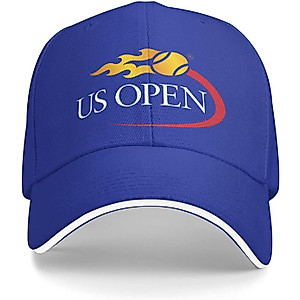 Us Open Tennis Sandwich Cap Unisex Classic Baseball Capunisex Adjustable Casquette Dad Hat Blue, One Size