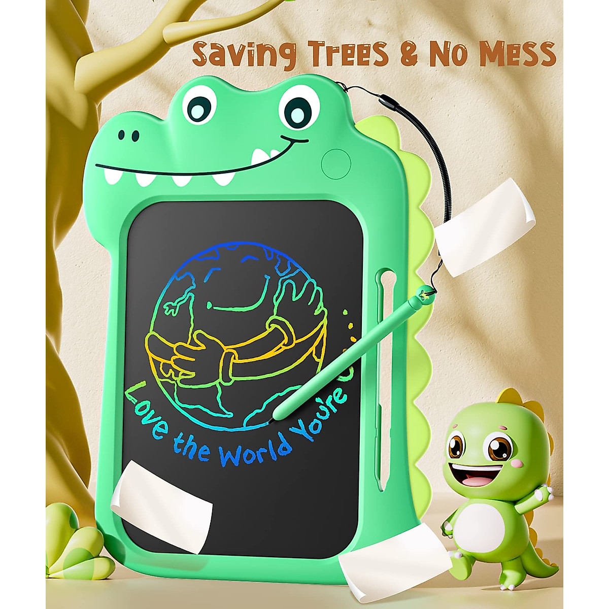LCD Writing Tablet for Kids, Drawing Tablet Doodle Board Toddler Toys, Dinosaur Toys Tablet for Boys Girls 3 4 5 6 7 8 Years Old, Birthday Gift Doodle Drawing Writing Pad Education Learning Toys