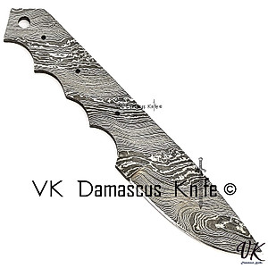 Damascus Knife Blanks for Knife Making Supplies Diy 8 inch Full Tang Edc Hunting Knife Blade Blank, Diy JNR 2174
