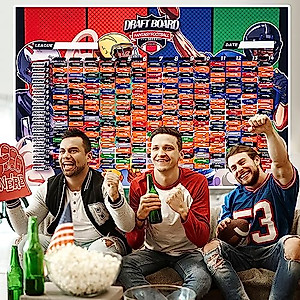 Fantasy Football Draft Board 2023-2024 Kit, Extra Large Board with 580 Player Labels, 2023 Top Rookie, Blank Label