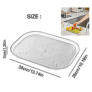 Square Lazy Susan for Refrigerator, Lazy Susan Turntable Organizer for Refrigerator, Countertop Condiment Storage Rack, for Cabinet, Table, Pantry, Kitchen (13.8 X 10.2 in)