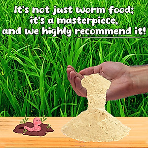 WWJD Worms Food for Worms - Mineral-Rich Worm Food, Boosts Composting Efficiency, Promotes Healthy Worms - Nutrient Blend Earthworm Chow for Nightcrawlers & Red Wigglers, 3 Pound
