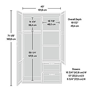 Sauder Large Storage Cabinet, Cinnamon Cherry Finish