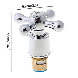 NPQPNAFC Hook Holder,Shower Bracket 1Set Copper Cross Handle Bath Sink Faucet Handle for Kitchen Bathroom Accessory Bracket