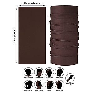 12 Pieces Balaclava Face Mask Headbands Colorful Headwear Scarf UV Protection Neck Gaiter with Reflective Tape for Women Men Outdoor Sports