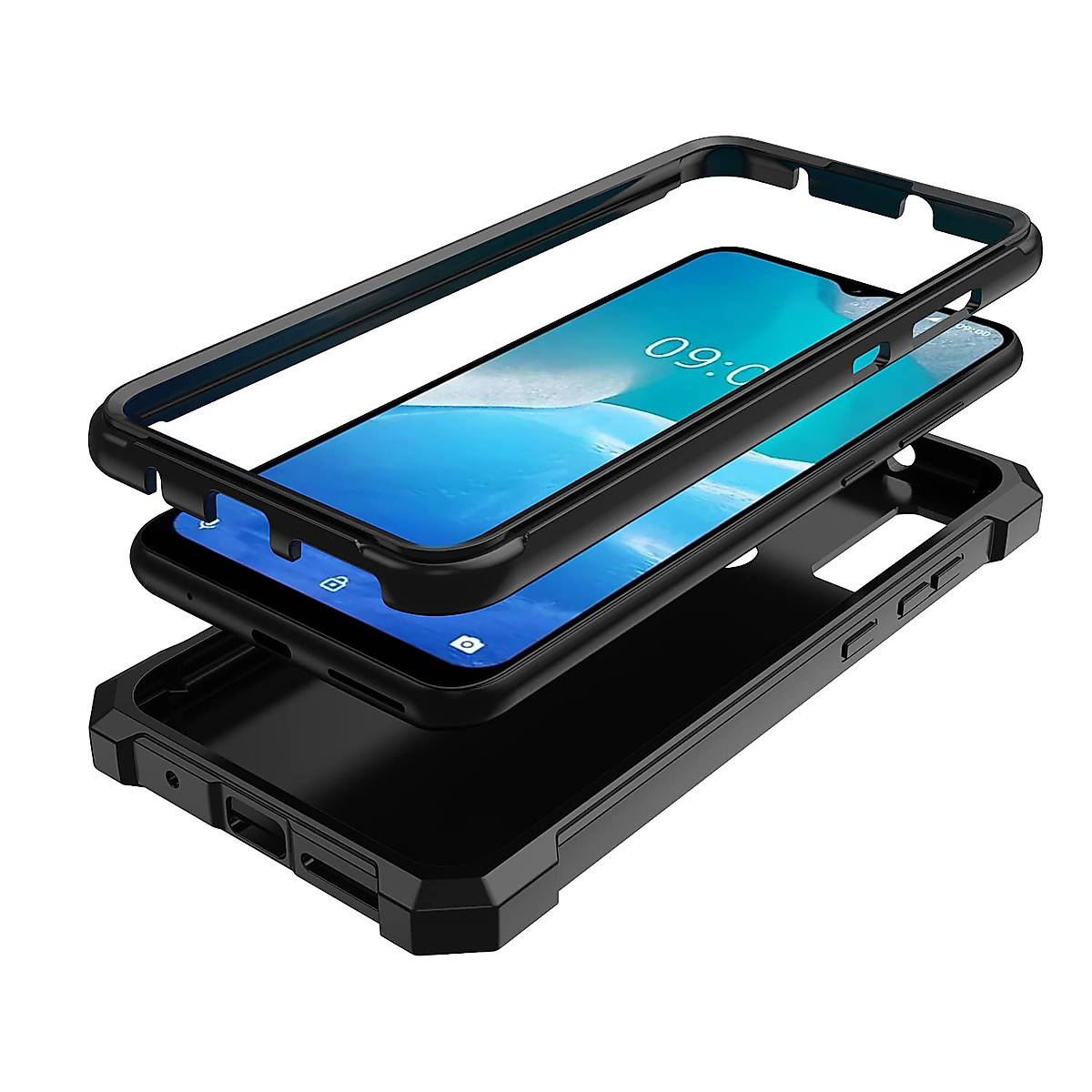 for AT&T Mastro 3 Case with Screen Protector+Cute Hidden Astronaut Phone Stand Holder