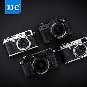 JJC Compatible Soft Shutter Release Button Cap for Fuji Fujifilm X-T30 II XT30 X-T3 XT3 X100F X-Pro2 X-Pro1 X-T2 X-E3 X-E2S X-T20 X-T10 X100T X100S for Sony RX10 IV III II, RX1RII RX1R RX1 / GR Black