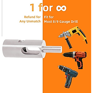 YhoBuy Twist Ties EZ Tool - 9 Gauge Drill Chuck Professional Tool, Upgraded Stainless Steel Twist Ties Easy Tool for Fence Wire Making