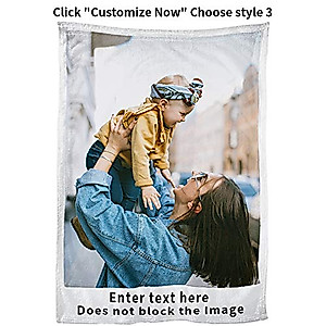Customized Blanket Unique Gift, Personalized Photo Throws Blanket for Kids or Adults, Custom Photo Blanket for Christmas, Birthday Gifts, Put Your Photo on a Plush Blankets 40x50 inch, 1 Photos