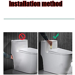 DFEDHF Square Toilet Seat Soft Close, Top Fixing, Quick Release for Easy Cleaning, Adjustable Hinges, Easyto Install, PP Toilet Lid Square, White,06A (06A)