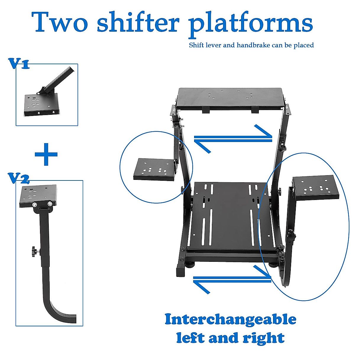 Marada Racing Wheel Stand Adjustable Fit for Logitech G29 G920 G923 Thrustmaster T80 T300 RS GT PXN Foldable Steering Wheel Pedal Shift Not Include