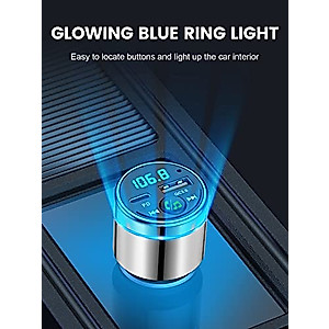 RIWUSI BC61 [All-Metal] FM Bluetooth 5.3 Transmitter for Car X1+ T25C [Upgraded Type-C] Bluetooth Car Adapter X1