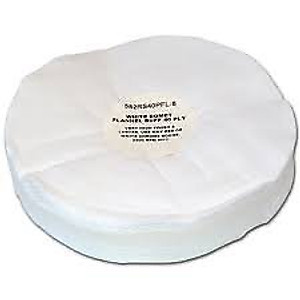 Zephyr 8" White Domet Flannel Buff 40 PLY