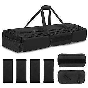 Yeacool Under Seat Storage Bag, for SuperCrew Cab, Crew Cab, F150 Underseat Storage Organizer, 1500 Truck Storage Bag Accessories, Solid Bottom, for Ford Chevy Silverado Full Size Trucks