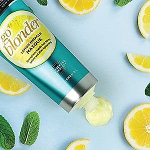 John Frieda Go Blonder Lemon Miracle Masque, In-shower Hair Treatment, Helps Strengthen Lightened Hair Fibers, 3.5 Ounce