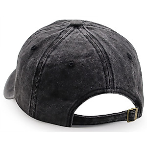 Vintage 60th Birthday Gifts Baseball Cap, Funny Embroidered Adjustable Washed Cotton Hats for Men Women Black