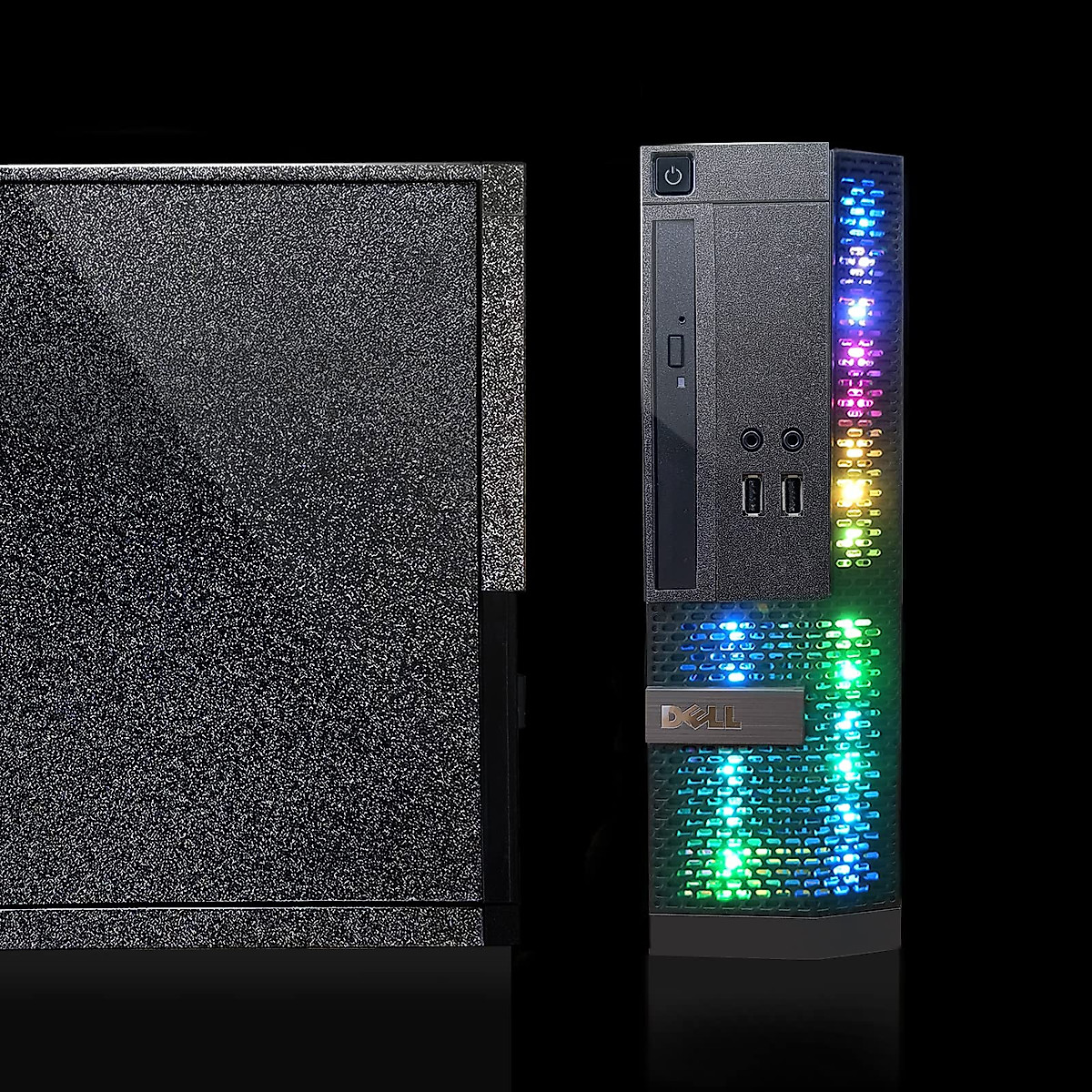 Dell PC Treasure Box RGB Desktop Computer Intel Quad Core I5 up to 3.6G, 16G, 512G SSD, WiFi & Bluetooth, RGB Gaming PC Keyboard & Mouse, DVD, Windows 10 Pro (Renewed) (Diamond Black)