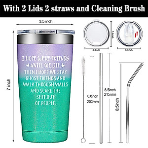 Fufendio Best Friend Birthday Gifts for Women - Friendship Gifts - Vacuum Insulated Tumbler Cup