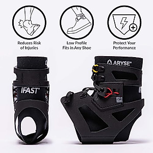 ARYSE IFAST Ankle Brace - Ankle Stabilizer For Men & Women - Great For Basketball, Volleyball, Soccer & More! (Medium, Black, Pair)