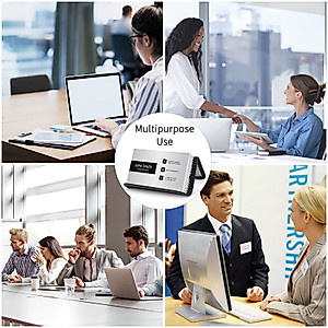 WWW Metal Business Card Holder for Desk,6 Pack Desktop Name Card Organizer Business Card Display Holders,Premium Card Holder for Office-Black