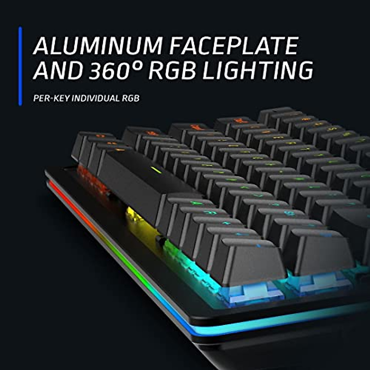 Mountain Everest 60 Compact RGB Gaming Keyboard - with Lubricated Hot-Swappable Mechanical Contacts and More Encore - US ANSI (Everest 60 | Touch 55, Quartz B)