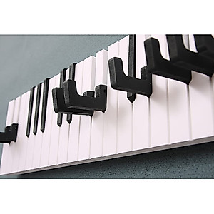 ARTIBETTER Heavy Duty Hook Coat Mounted- Piano Keys Multi Hook Coat Rack Modern, Unique, Space- Saving Coat Hanger for Coat Hat Towel Purse Robes Mudroom Bathroom Entryway 1pc (Blcak)