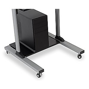 Mount-It! Mobile Stand Up Desk/Height Adjustable Computer Work Station Rolling Presentation Cart with Monitor Arm (MI-7942)