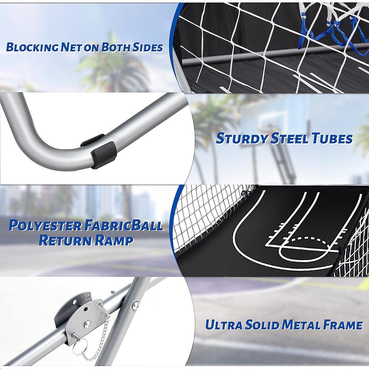 Outspurge Foldable Electronic Dual Basketball Arcade Game,Double Shot 2Player,8 Game Options w/4 Balls LED Scoring System & Indoor Basketball Game for Kids, Youth Adults