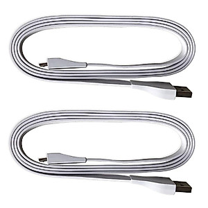 QJYTH Cord Replacement for UE Boom Charger, 1.2m USB Charging Cable Compatible with Logitech Ultimate Ears Boom 3/ MEGABOOM 3/ UE Wonderboom/UE Boom/Megaboom/Mega Boom (2 PCS, White)