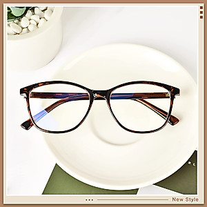 Madison Avenue Blue Light Blocking Glasses Anti Eyestrain UV Glare Blue Light Glasses for Women TV Phone Computer Gaming Eyeglasses (Demi)