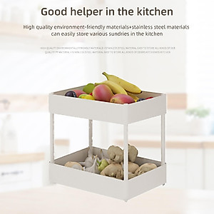 Under Sink Organizer Pull Out Under Sink Storage Rack 2 Tier Under Bathroom Cabinet Storage Multi Purpose Under Cabinet Storage for Kitchen Bathroom Cabinet(white#2)