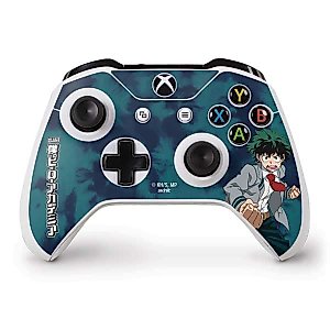 Skinit Decal Gaming Skin Compatible with Xbox One S Controller - Officially Licensed Crunchyroll Izuku Midoriya Uniform Design