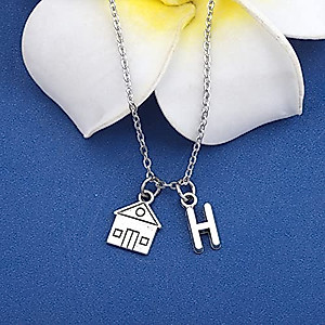 KEYCHIN Singer Album Inspired Necklace Music Album Fans Gifts H & House Charm Jewelry For Singer Fans (H & House NK)