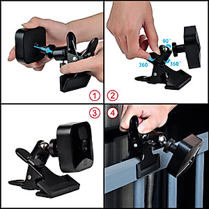 2Pack Metal Clamp Clip Mount for Blink Outdoor 4 (4th Gen) / (3rd Gen) and All-New Blink Outdoor/Indoor Camera/Blink XT / XT2, Blink Mini,Not Need to Drill, No Holes