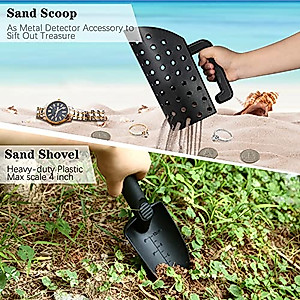 Metal Detector Accessories, Sand Scoop & Shovel for Metal Detecting, Sand Sifter for Kids & Adults Metal Detector, Metal Detector Scoop, Metal Detector Shovel for Digging at The Beach & More