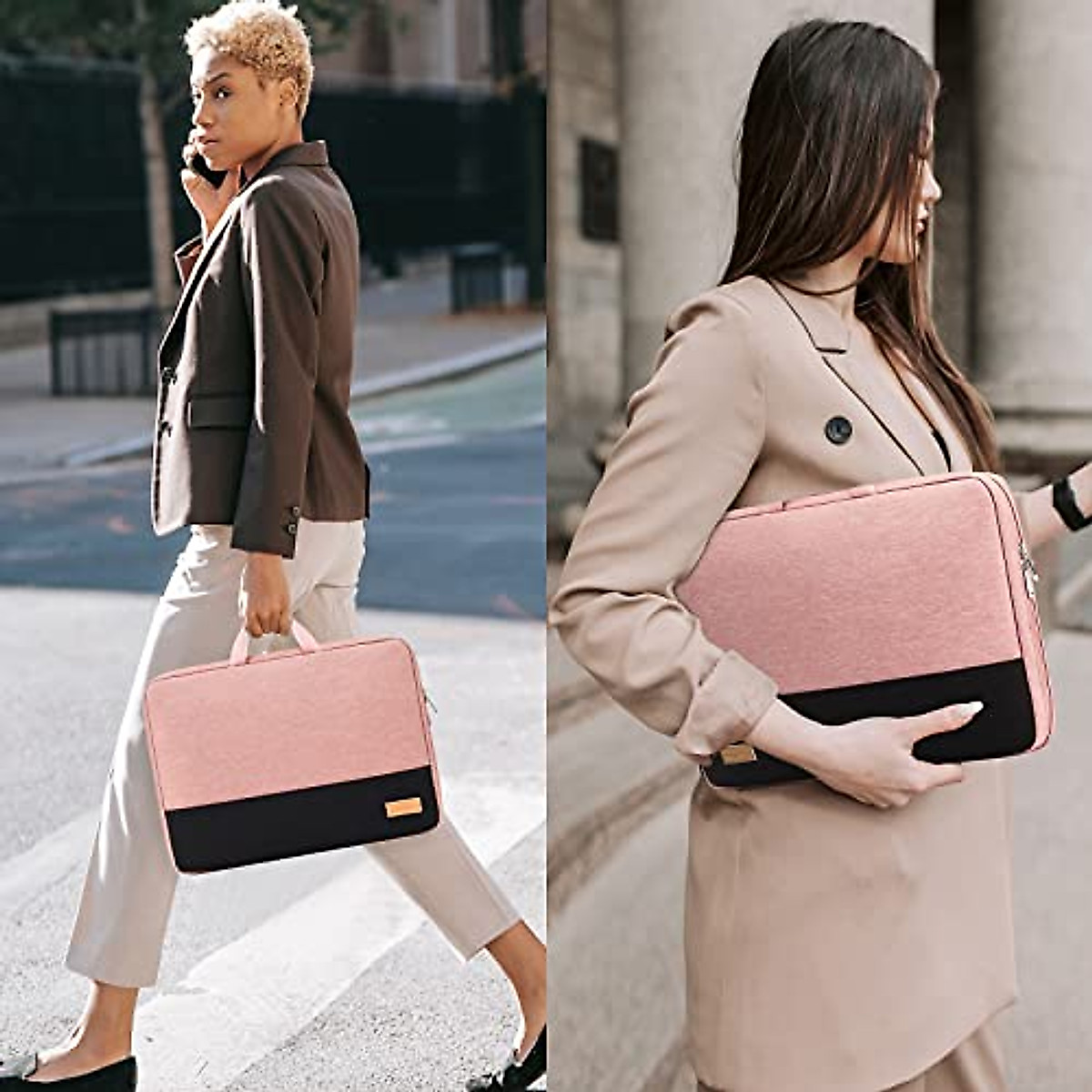 bagasin Laptop Sleeve Case 17 17.3 Inch, Slim Water Resistant TSA Laptop Cover with Handle Durable Protective Computer Carrying Case Compatible with HP Dell Lenovo Asus Notebooks