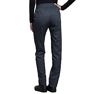 Cherokee Luxe Women Scrubs Pant Natural Rise Tapered Leg CK040, M, Pewter