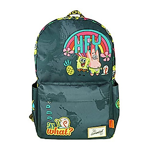 KBNL SpongeBob Backpack with Laptop Compartment for School, Travel and Work, Black, (A22222-SB)