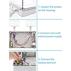 Wet Location Red Exterior Weatherproof Outdoor LED Combo Exit Sign Emergency Light With Battery Backup, AC 120V/277V, UL Certified
