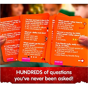 SUSSED The Wacky ‘What Would You Do?’ Social Card Game - Kids Stocking Stuffer & Family Travel Game - Fun & Easy to Play - All Ages 7 and Up - Oddball Orange Deck