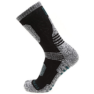 MIRMARU Men’s 5 Pairs Hiking Socks- Multi Performance Moisture Wicking Outdoor Sports Hiking Crew Socks (M251-LARGE)