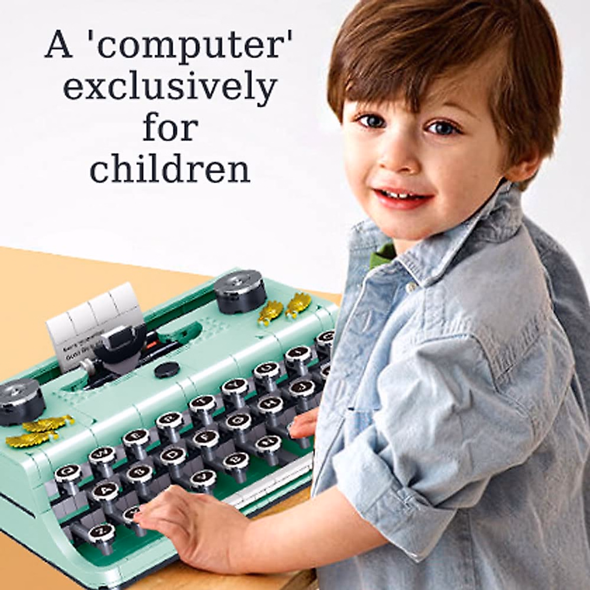 ENHANA Ideas Retro Typewriter Building Blocks Toys Model,STEM Building Idea Set,Best Nostalgic Gift for 6+ Year Old Kids or Adults,820PCS